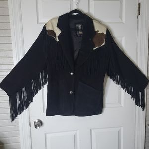 Chasing Unicorns | Jackets & Coats | Vintage Leather Cowhide Fringe ...